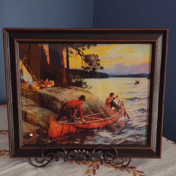 Art | Phillip Goodwin Framed Canoe Lake Art Vintage | Poshmark